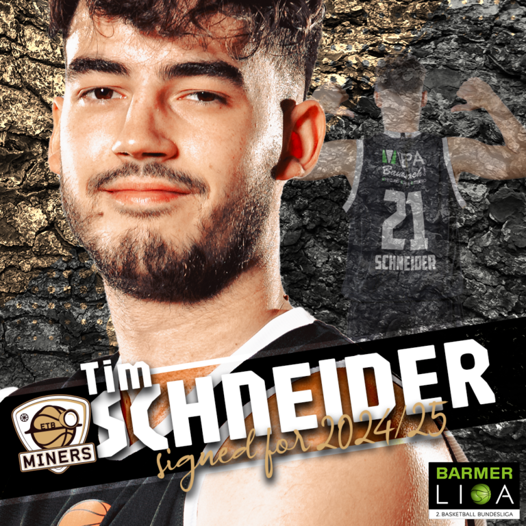 Tim Schneider trägt auch in der Pro B das Miners Trikot – ETB Miners